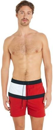 Tommy Hilfiger Short de Bain Homme Medium Drawstring Mi-Long, Rouge (Primary Red), L