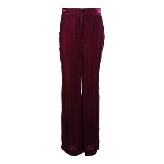 Stella McCartney Femme, Pantalons, Rouge, Taille: 36 FR Pantalon velours large