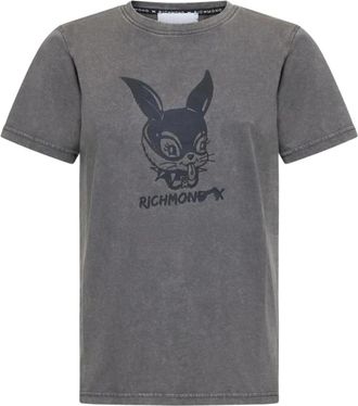John Richmond T-Shirt mit grafischem Druck - - Tops - Damen - Grau - XS