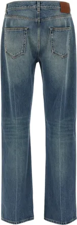 Alexander McQueen Stonewashed Denim Jeans - Blue