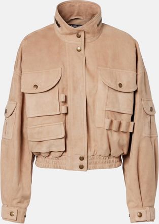 Balmain Bomberjacke aus Veloursleder