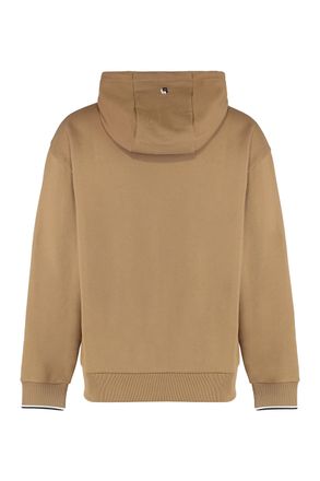 HUGO BOSS Mens Hooded Sweatshirt Terry Cotton Beige Jumpers Sweater