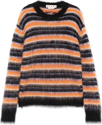 Marni Gestreifter Pullover - Schwarz