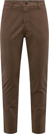 Bomboogie Homme, Pantalons, Brun, Taille: W33 Pantalon chino slim en satin stretch avec micro-imprim&eacute;