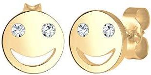 Elli Boucles dOreilles Emoji Sourire Boucles dOreilles Femme - Argent (925/1000)
