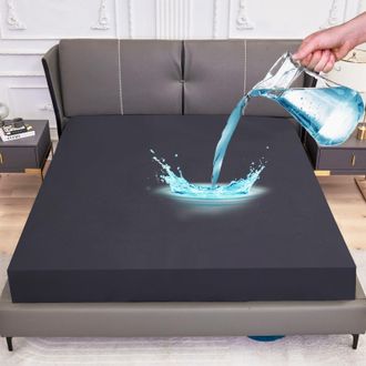 Arcona Matratzenschoner wasserdicht 90 x 200, Inkontinenz Spannbettlaken 90x200, Atmungsaktive Matratzenbezug, wasserdichtes Bettlaken N&auml;sseschutz Spannbettt