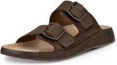 Ecco Sandales Cozmo &agrave; deux bandes pour homme, Nubuck marron noix de muscade, 7/7.5 UK