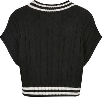 Urban Classics Sweatshirt Urban Classics Damen Ladies Cropped Knit College Slipover (1-tlg)