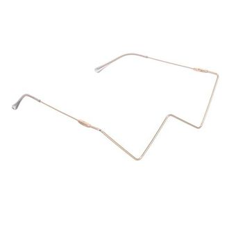 UPKOCH Cadre de Lunettes Sans Verres M&eacute;tal Dor&eacute; Monture D&eacute;corative Semi-sans Verres pour Festival F&ecirc;te et Photographie Accessoire Mode et Confortable