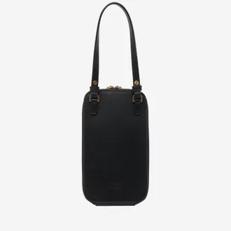 Pinko Womens Smartphone Case Leather Black Accessory