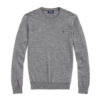 Ralph Lauren Schmal geschnittener Waschbarer Wollpullover Hellgrau - - Knitwear - Herren - Grau - M