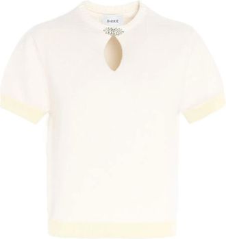 Barrie haut à ornements strassés - Blanc