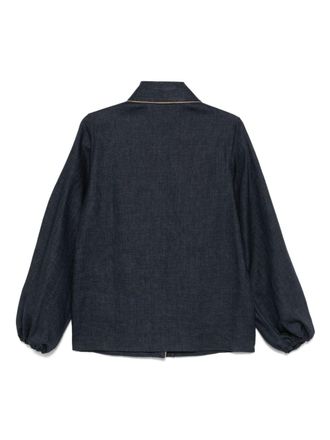 Eleventy Womens Linen Shirt Blue Aw24 W