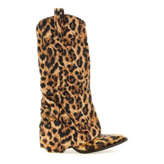 R13 Femme, Chaussures, Brun, Taille: 40 EU Botte Cowboy Mi-haute