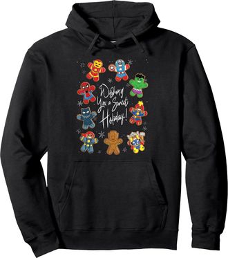 MARVEL Avengers Christmas Gingerbread Wishing Sweet Holiday Pullover Hoodie