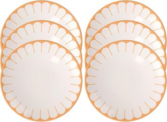 Villeroy & Boch Fleur soleil Frühstücksteller 6er Set, Dessertteller, Kleiner Teller für Frühstück, Desserts & Snacks, Kuchenteller, Spülmaschinenfest & Mikrowellensi