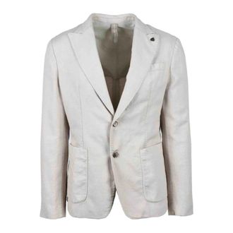 Alessandro Dell'Acqua Weiche Jacke mit Knopfverschluss - - Jackets - Herren - Beige - XL