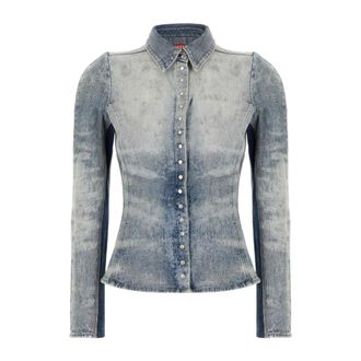Diesel Femme, Blouses et Chemises, Bleu, Taille: 42 FR Chemise De-Masly
