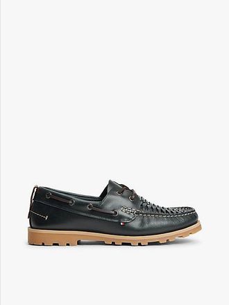 Tommy Hilfiger Chaussures bateau en cuir tress&eacute;