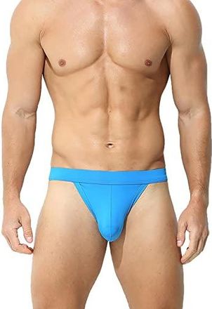 Generic String pour homme - Sous-v&ecirc;tements en nylon pour homme - Sexy et confortable - Mince - Couleur unie - Taille basse - Sous-v&ecirc;tements de sport &agrave; fines c