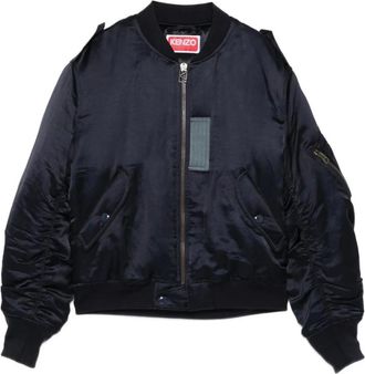 Kenzo Femme, Vestes, Bleu, Taille: 38 FR Jungle Poem Bomber