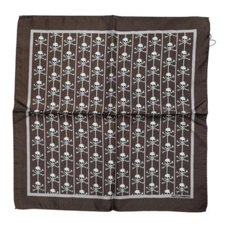 Dolce & Gabbana Skull Seiden-Carr&eacute; - - Accessories - Herren - Braun - ONE SIZE