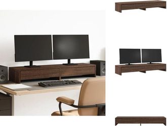 vidaXL Monitorst&auml;nder mit Schubladen Eichen-Optik 100x27x15 cm - Monitorst&auml;nder - Monitor St&auml;nder - Monitorerh&ouml;hung - Monitorst&auml;nder Schreibtisch