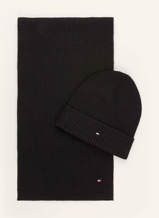 Tommy Hilfiger Set: Schal Und M&uuml;tze schwarz