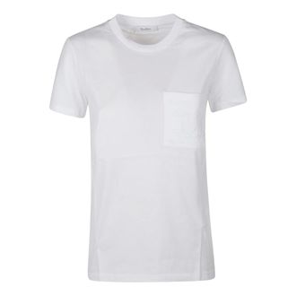 Max Mara Femme, Tops, Blanc, Taille: 36 FR T-shirt Graphique Papaya