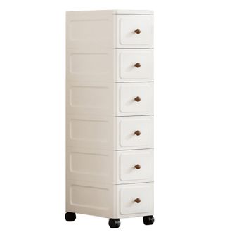 Generic Rollbarer Aufbewahrungswagen mit Küchenregal Mehrlagigem Schubladendesign 23cm Breit Aus PP-Material Ideal für Kleine Räume In Küche und Waschküche(23