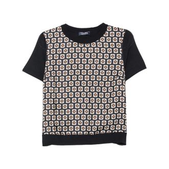 Max Mara Pullover aus bedruckter Seide und Schurwolle - - Knitwear - Damen - Blau - L