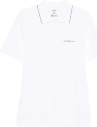 Casablanca Homme, Tops, Blanc, Taille: S Pique Polo