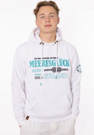 Zwillingsherz Hoodie Meeresgl&uuml;ck mit gesticktem Detail am &Auml;rmel und Kapuze
