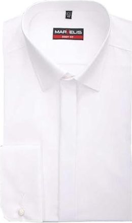Marvelis Body Fit Chemise de gala manches longues col New Kent blanc, Blanc., 43 cm