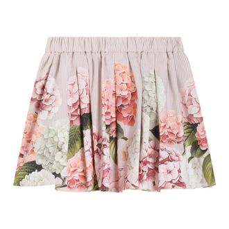Dolce & Gabbana Femme, Jupes, Multicolore, Taille: 3 Y Jupe en toile &agrave; imprim&eacute; dhortensias