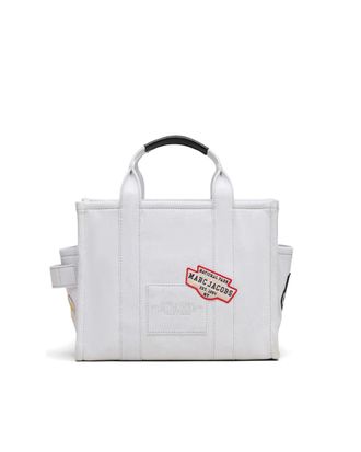 Marc Jacobs Womens Tote Bag Patchwork Denim Light Wash Cotton Handbags Hand