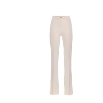 Elisabetta Franchi Crepe Flared Hosen - - Trousers - Damen - Wei&szlig; - M