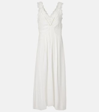 Isabel Marant Robe longue Freda à broderies anglaises