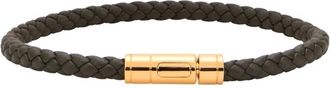 Tom Ford Homme, Accessoires, Vert, Taille: ONE Size Braided Leather Bracelet