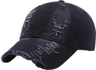 Feoya SEAUR Casquette de baseball sport casquette de baseball homme femme chapeau de soleil unisexe casquette de sport casquette réglable rétro réglable, bl