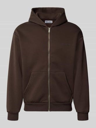 Review Relaxed Fit Sweatjacke aus Baumwoll-Mix mit Label-Detail