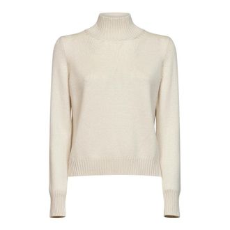 Blanca Vita Rippstrick-Pullover mit Stehkragen - - Knitwear - Damen - Beige - XL