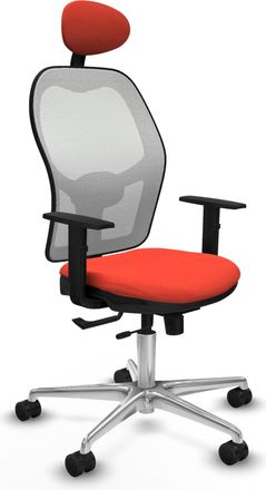 Piqueras y Crespo Home Office Jorquera Sessel mit 1D-Armen, h&ouml;henverstellbarer Lendenwirbelst&uuml;tze und festem Kopfteil, ausgestattet mit Syncro/Traslack und injiziertem 