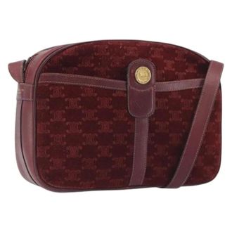 Celine Sac bandouli&egrave;re vintage Macadam Pre-owned - Femme - Pre-owned - Rouge - Taille: ONE Size