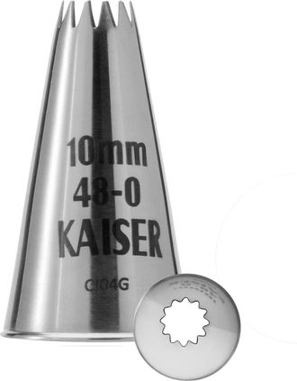 Original Kaiser Original Kaiser Kronent&uuml;lle 10 mm, Spritzt&uuml;lle, Edelstahl rostfrei, falz- und randfrei, Silber