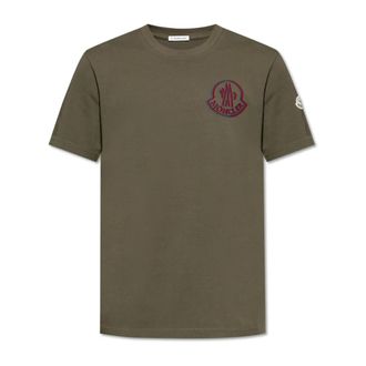 Moncler T-Shirt mit bedrucktem Logo - - Tops - Herren - Gr&uuml;n - S