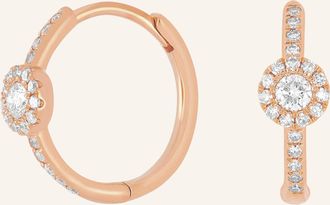Leaf Creolen Pave Ii Aus 14 Karat Roségold Mit Diamanten rosegold