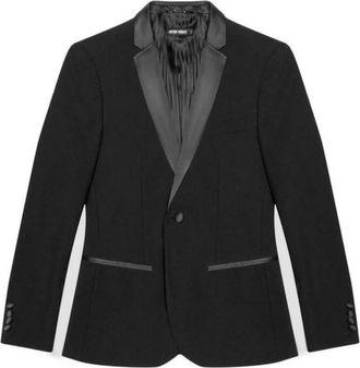Antony Morato Homme, Vestes, Noir, Taille: XL Blazer &agrave; col ch&acirc;le avec revers en satin
