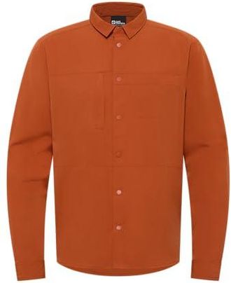 Jack Wolfskin Sierra Canyon Ls M Chemise, Burnt Orange, XXL Hommes