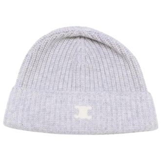Celine Pre-owned Bonnet en maille - Femme - Pre-owned - Gris - Taille: ONE Size